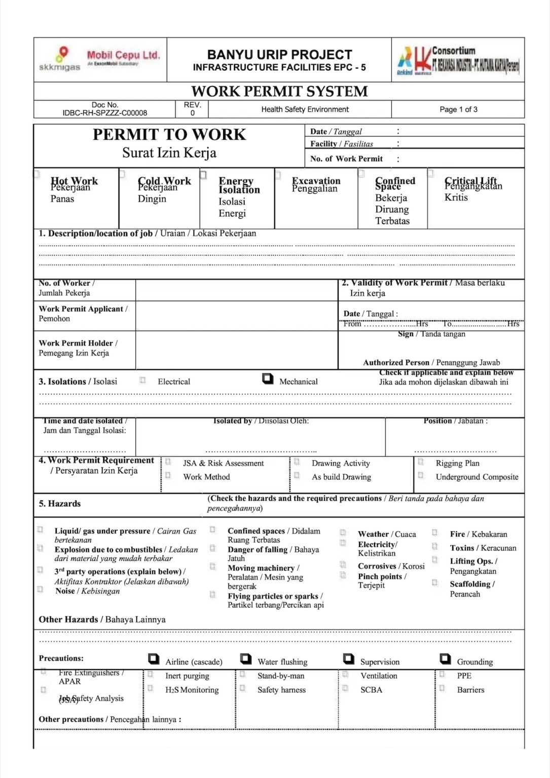 Mengenal Work Permit/ Izin Kerja - SafetyPoin